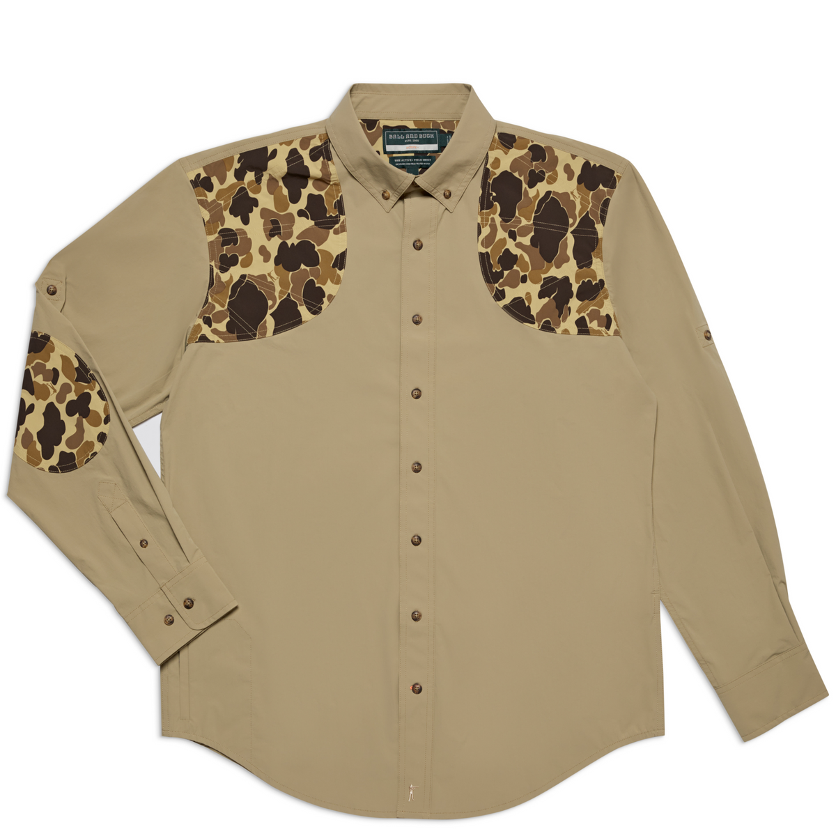 Active+ Field Shirt in Desert Tan/Original Camo – Ball and Buck
